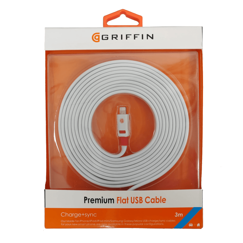 Cable de Carga USB a Lightning 3m Griffin - Movicenter Panama