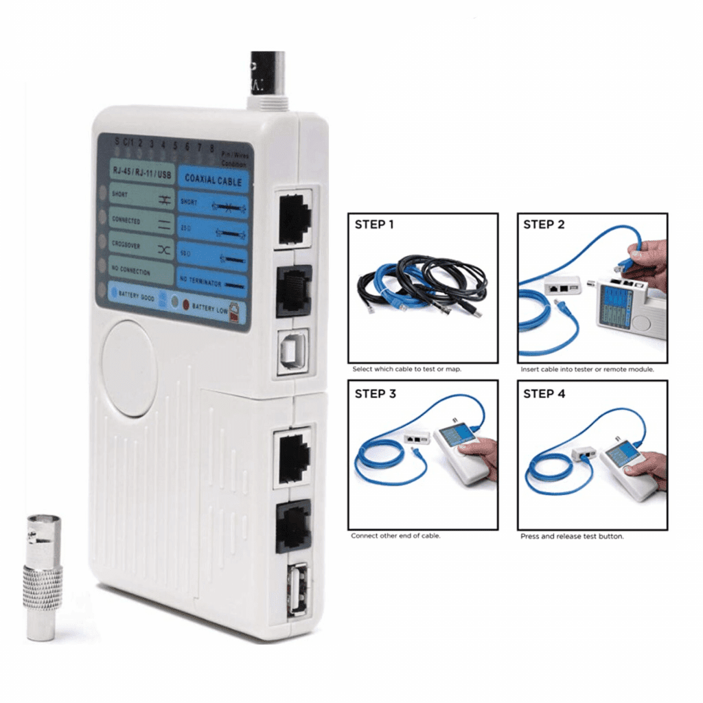 Medidor de Cables de Red 4 en 1 - Movicenter Panama