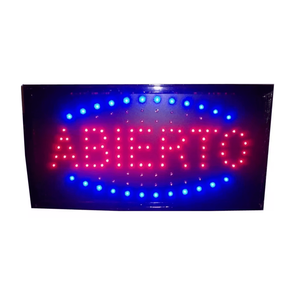 Letrero Led Abierto - Movicenter Panama